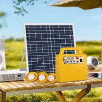 China Radio and Lighting Function 20W Solar Lighting System with 12V 7AH Battery Capacity for sale