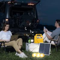 China Radio and Lighting Function 20W Solar Lighting System with 12V 7AH Battery Capacity for sale