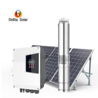 China 95m Max. Head 1Hp AC DC Automatic Switchover 3 Inch Solar Submersible Impeller Pump for sale