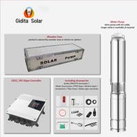 China 95m Max. Head 1Hp AC DC Automatic Switchover 3 Inch Solar Submersible Impeller Pump for sale