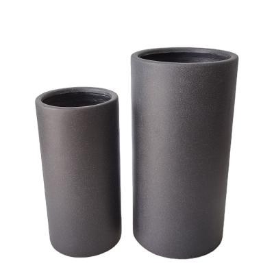 China Lightweight Cylinder-shaped Fiber Stone Garden Pot Size 1 30*30*60cm Weight 2 12.15kg for sale