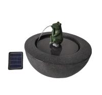 China 8V/1W Solar Pump Frogs Spit Solar Water Fountain for Outdoor Garden 7.4V 2200mA Battery for sale