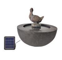 China Max Flow 300L/H Duck Spit Solar Water Fountain for Garden Decoration Battery 7.4V 2200mA for sale
