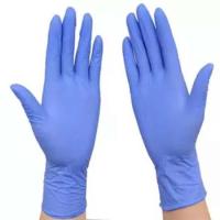 China Powder Free Disposable Medical Nitrile Gloves White and blue 6 Mil for sale