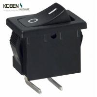 China Black Rocker Switch SPST 15A 125V 2 Pin R1966ABLKBLKFR E Switch Panel Mount for sale
