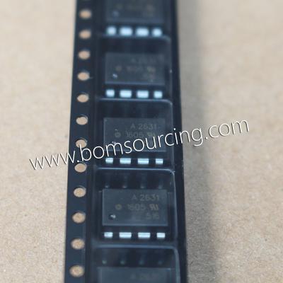 China HCPL-2631-500E Logic Output Optoisolator 10MBd 3750Vrms 2 Channel Open Collector 8-DIP for sale
