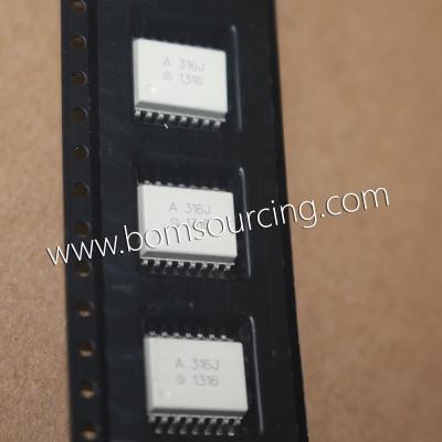 China 2.5A Gate Driver Optical Coupling Ic Electrical Component 5000Vrms 16-SO HCPL-316J-500E HCPL-316J for sale