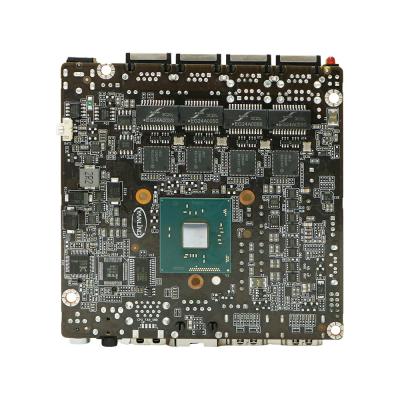 China PCB 100 X 100mm Mini Motherboard 4 Lan Thin Client J3160 NUC Motherboard with 2hd port for sale