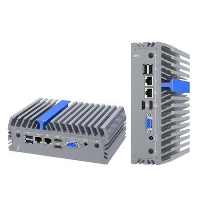 China N100 Mini Computer 2 Lan 2 USB 2.0 VESA Mount Linux Mini Pc For Programming for sale