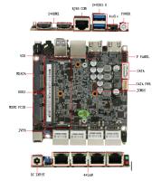 China Compact Nano Nuc J3160 12v mini pc motherboard With RJ45 Port And DDR3 Memory Slot for sale