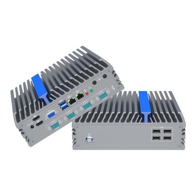 China X86 Fanless Industrial Computers I7 I5 I3 2 Rs232 8 Usb Linux for sale