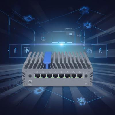 China Barebone Fanless Mini PC Firewall Ultra 7 155U Intel Graphics Display Chip 4.3 GHz Max Turbo Experience The Difference for sale