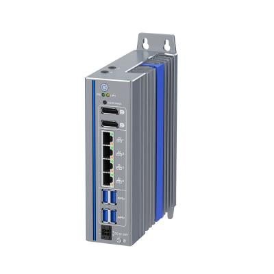 China 12th Gen I5 Mini PC 4 Port Ethernet Support WiFi CAN GPIO COM Din Rail Computer for sale