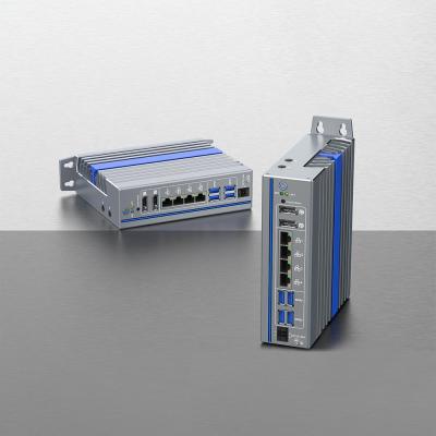 China DC 12V-24V Small Computer Wide Voltage Din Rail Firewall Router Fanless Mini Pc for sale
