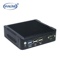 China Quad Core J1900 Mini PC with Dual Display and 12V Power Supply Fanless Industrial Computer Barebone System for sale