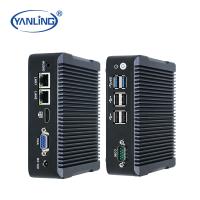 China Quad Core J1900 Mini PC with Dual Display and 12V Power Supply Fanless Industrial Computer Barebone System for sale
