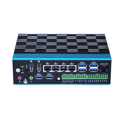 China Compact 12th Gen Intel Core i7-1255U Industrial Mini PC with Dual DDR5 4800MHz and 4x Intel Gigabit LAN for AGV AMR Applications for sale