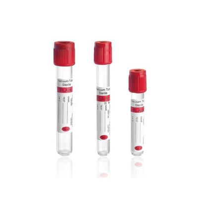 China Single Use CE Approved Vacuum Blood Collection Plain Tube 3ml 5ml 10ml Red Top for sale
