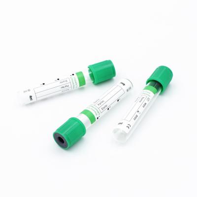 China Medical Heparin Blood Collection Tubes 3ml 5ml 10ml for Clinical Plasma Testing for sale