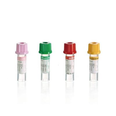 China Disposable Plastic Micro Blood Collection Tube 0.25ml 0.5ml 1ml Gel Separator Serum Tube for sale