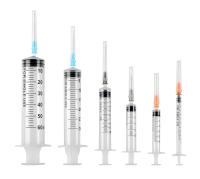 China Disposable Medical Luer Lock Syringe 1ml 3ml 5ml 10ml 20ml 50ml 60ml with Needle Sterile EO for sale
