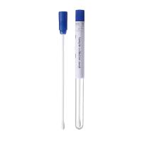 China Flocked Swabs with Transport Tube for Virus Testing, Wood PP Stainless Steel Stick, 13x178mm for sale