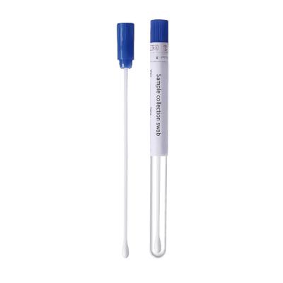 China Flocked Swabs with Transport Tube for Virus Testing, Wood PP Stainless Steel Stick, 13x178mm for sale