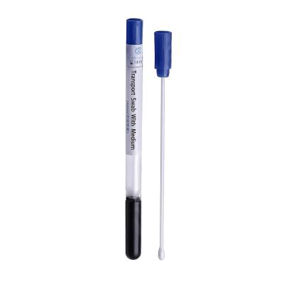 China Medical Disposable Flocked Transport Swab with Amies Stuart Cary-Blair Medium 168mm for sale
