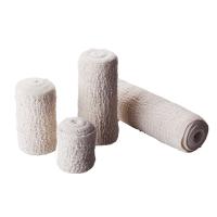 China Medical Crepe Bandage Roll 10cm x 4.5m Breathable Stretch Cotton Spandex Disposable Wrap for sale