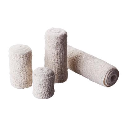 China Medical Crepe Bandage Roll 10cm x 4.5m Breathable Stretch Cotton Spandex Disposable Wrap for sale