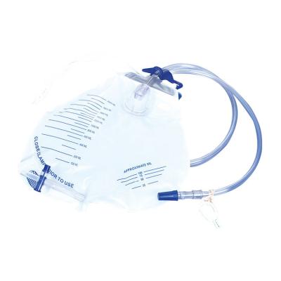 China Sterile Medical PVC Urine Drainage Bag 2000ml with Non-Return Valve for Catheter Collection for sale