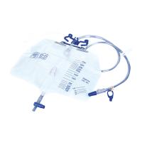 China Medical Grade Silicone Urine Collection Bag 2000ml with Non Return Valve for Hospital Use for sale