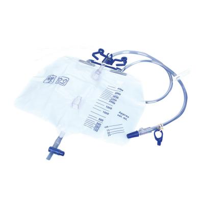 China Medical Grade Silicone Urine Collection Bag 2000ml with Non Return Valve for Hospital Use for sale