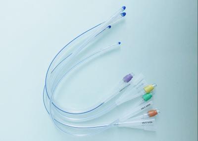 China 3 Way Double Lumen Foley Catheter 100% Silicone 400mm 12Fr to 26Fr for sale