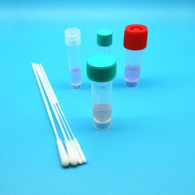 China CE Approved Sterile Nasal Swab Virus Sample Collection Kit 3ml Transport Tube for sale