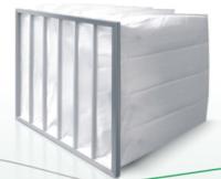 China Medium Synthetic Fiber Pocket Filter Galvanized Steel Frame Large Dust Holding Capacity for sale