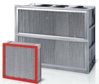 China High Efficiency High Temp HEPA Filter 300°C Fiberglass Media Aluminum Frame for sale