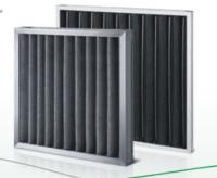 China Galvanized Mesh Activated Carbon Pleated Air Filter 24x24x4 Foldable HVAC for sale