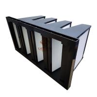 China V Bank H13 HEPA Air Filter 500Pa High Efficiency with 398 sq ft Media Area and 2000 CFM Capacity for sale