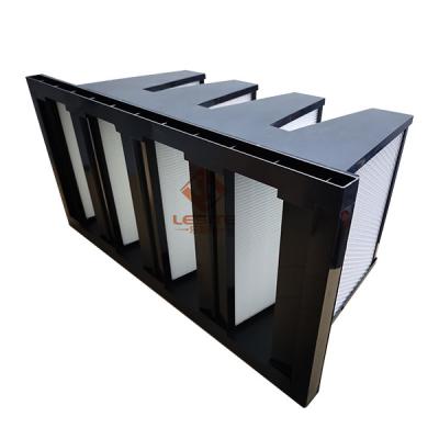 China V Bank H13 HEPA Air Filter 500Pa High Efficiency with 398 sq ft Media Area and 2000 CFM Capacity for sale