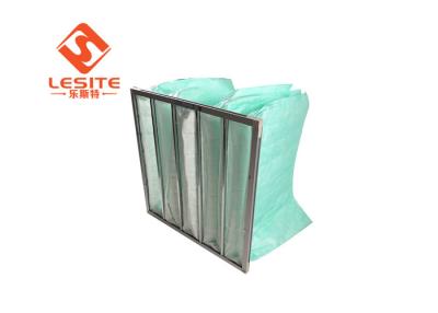 China Hospital Grade Aluminum Alloy Frame Fiberglass F8 Bag Filter for AC Systems - 80°C Max Temperature, 80% RH Humidity for sale