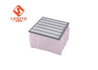 China Aluminum Recycled Washable H14 Pocket Bag Air Filter 80°C Max Temperature 80% RH Humidity Pink Color for sale