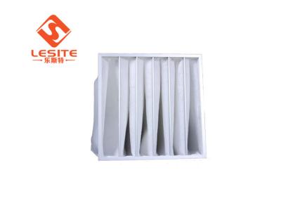 China White F5 Aluminum Bag Filter 1 Micron Medium Efficiency with 80°C Temperature Resistance and 20mm/25mm Frame Options for sale