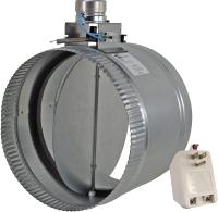 China Fully Adjustable Motorized Air Vent Damper Airflow Control Zone Damper ETL 24VAC/20VA Vent Damper 12'' for sale