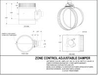 China Fully Adjustable Motorized Air Vent Damper Airflow Control Zone Damper ETL 24VAC/20VA Vent Damper 12'' for sale