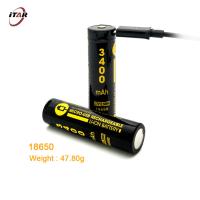 China Lithium Ion 3.7 V 18650 Rechargeable Battery USB Type C Charging for sale