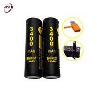 China Lithium Ion 3.7 V 18650 Rechargeable Battery USB Type C Charging for sale