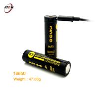 China 3500mAh Lithium Ion Battery Cell , USB C 3.7 V Rechargeable Battery 18650 for sale