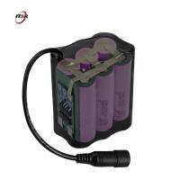 China 7800mAh 7.4V Rechargeable Battery Packs 18650  Waterproof Rubber Case for sale