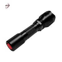 China 1100 Lumens Rechargeable Black Flashlight , Portable LED Spotlight IP67 Waterproof for sale